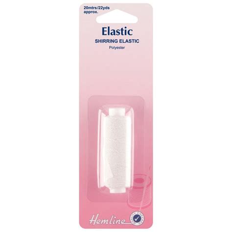 Hemline White Shirring Elastic Dunelm