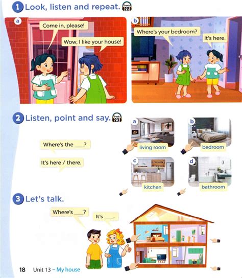 Lời giải Tiếng Anh lớp 3 Unit 13 My house - Global Success