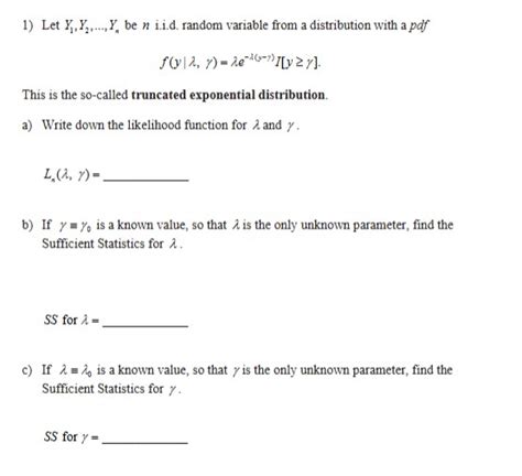 solved let y1 y2 dots yn ﻿be n ﻿i i d ﻿random variable from