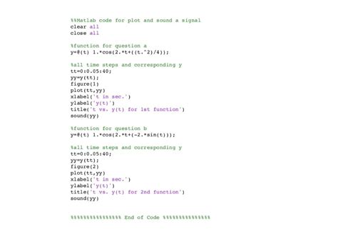 Solved Generate And Plot The Signal X T U T U T Where U T Course Hero