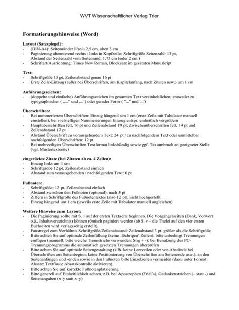 Word Wvt Wissenschaftlicher Verlag Trier