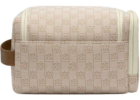 Jordan Monogram Dopp Kit 59l Coconut Milk In Polyester With Beige
