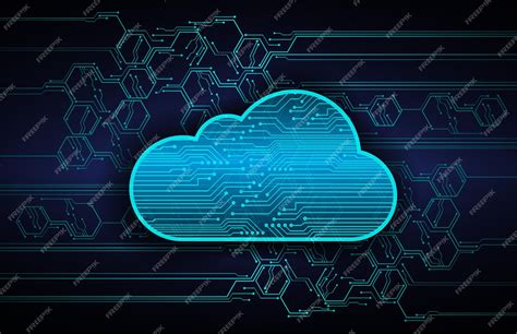 Premium Vector Cloud Computing Circuit Future Technology Concept