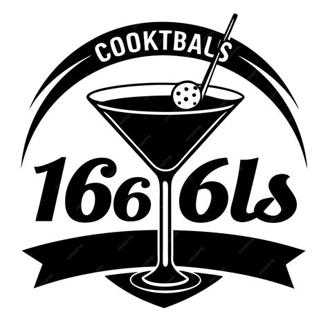 1960s Cocktail Bar Logo With Martini Glass And Cursive Font Design Premium Ai Generated Vector