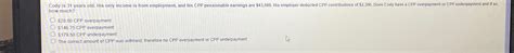 Solved How Much 20 00 CPP Overpayment 146 75 CPP Chegg