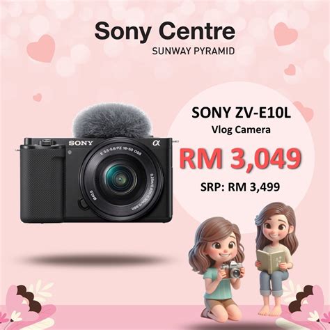 SONY ZV-E10L Interchangeable-lens Vlog Camera with 16-50mm Power Zoom ...