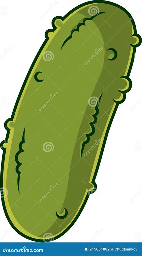 Cartoon Pickle Cucumber Vector Illustration 215051882