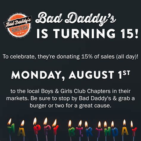 Bad Daddys 15th Birthday Celebration Creative Loafing