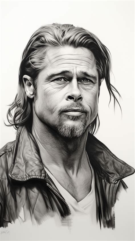 Brad Pitt Sketch Sketches Brad Pitt Celebrity Drawings