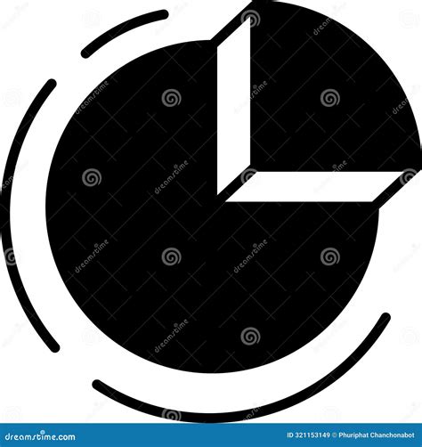 A Pie Chart Is Shown In Black And White Stock Vector Illustration Of