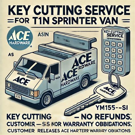Ace Hardware Key Cutting Instructions For T1n Sprinter Van