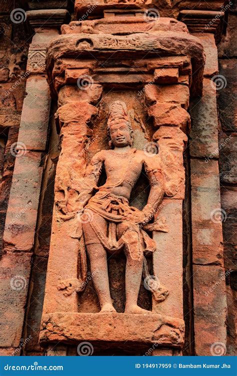 Sculptures Of Hindu Gods On Facade Of 7th Century Temple Carved Walls