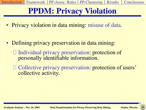 Ppt Data Transformation For Privacy Preserving Data Mining Powerpoint