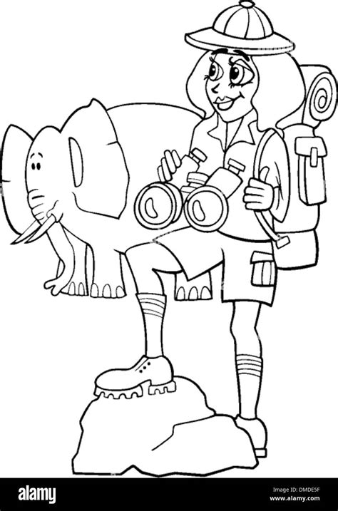 Adventure Girl Clipart For Coloring