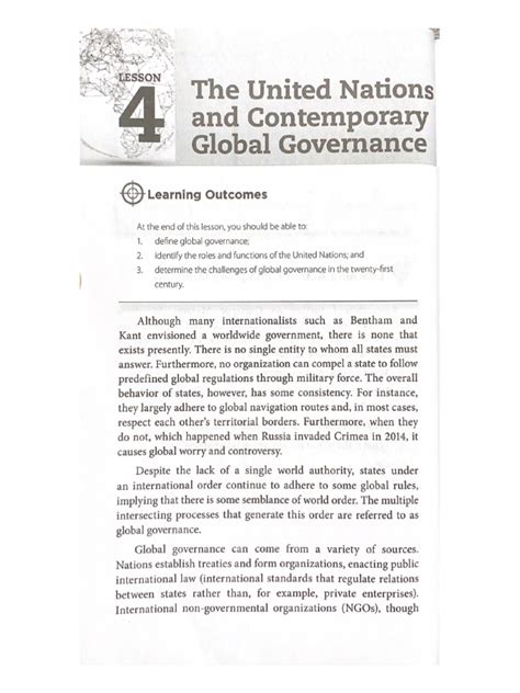 The United Nations And Contemporary Global Governance Pdf