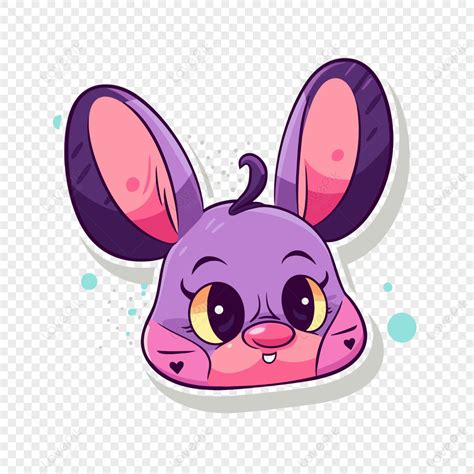 귀여운 만화 토끼 머리 클립 아트 벡터상표 Png 일러스트 무료 다운로드 Lovepik