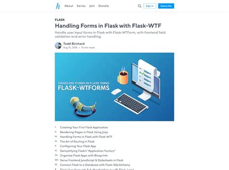 Flask Wtform Tutorial By Hackersandslackers A Flask Template Built At Lightspeed