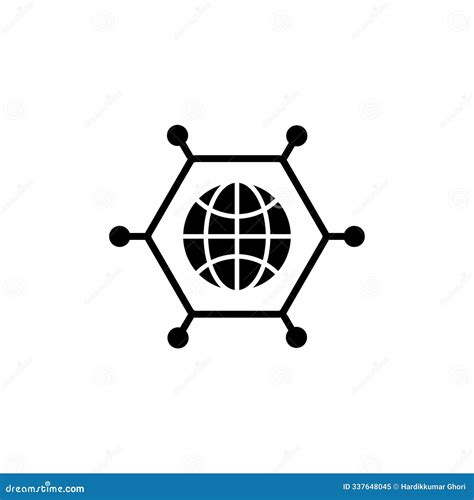 Global Network Icon Set International Internet Coverage Vector Symbol In Black Filled And