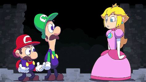 Princess Peach Hearts Gif