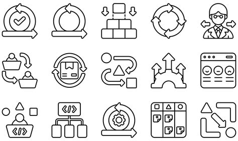 Set Of Vector Icons Related To Agile Contains Such Icons As Acceptance Agile Continuous