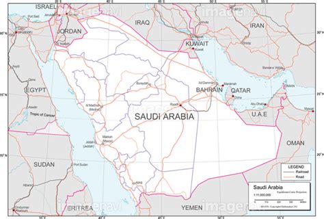 【国別図サウジアラビア交通図】の画像素材19604530 地図素材ならイメージナビ