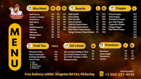 Food Menu Ads Template Postermywall