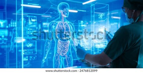 Doctor Work Tablet Computerdigital Healthcare Technologysystem Stock