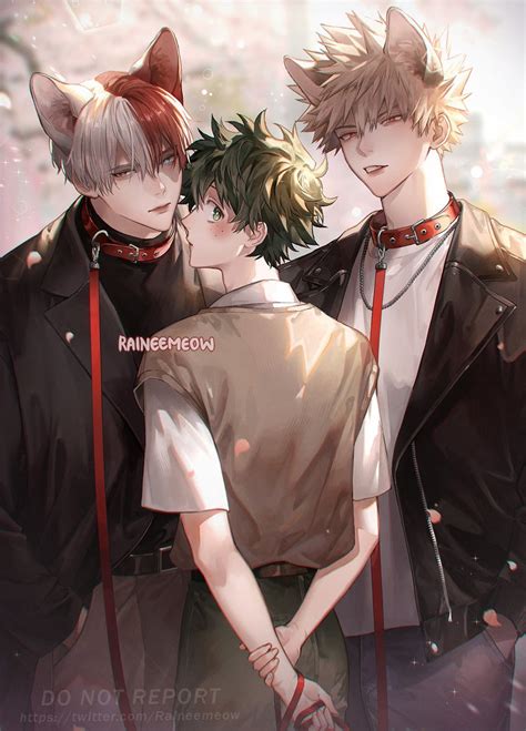 Midoriya Izuku Bakugou Katsuki And Todoroki Shouto Boku No Hero