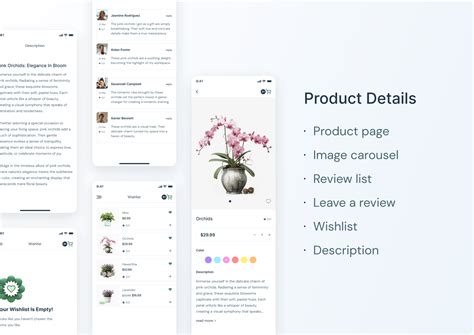 Everbloom Plant Online Store App Figma UI Template Behance