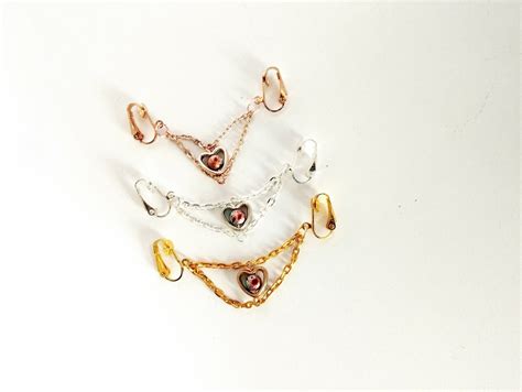 Labia Chain And Nipple Rings Or Nipple Nooses Jewelry Set With Heart Intimate Jewelry Non