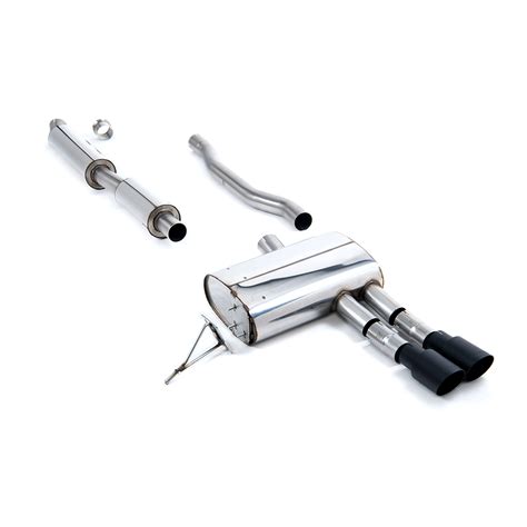 Evasive Motorsports Milltek Cat Back Exhaust System Resonated Gt Cerakote Black Tips