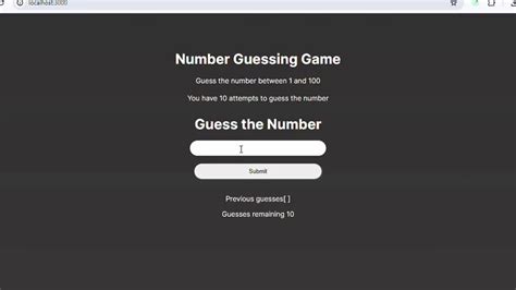 My Nextjs And Tailwind Number Guessing Game Ammara Ilyas Posted On