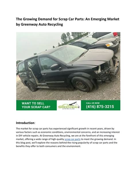 PPT The Growing Demand For Scrap Car Parts An Emerging Market By