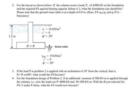 Solved For The Layout As Shown Below If The Column Chegg