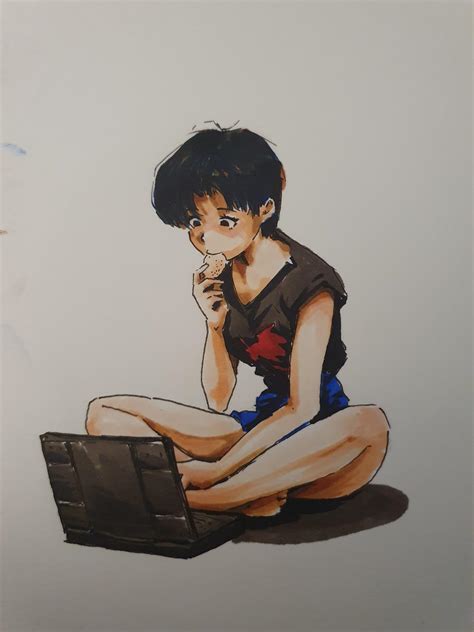 Ibuki Maya Neon Genesis Evangelion Drawn By V509c Danbooru