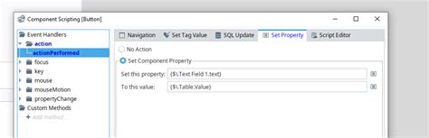 Displaying A Selected Cell In A Text Field In Vision Ignition