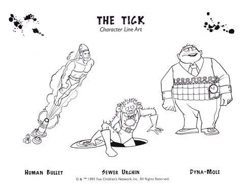 The Tick 1994 96 Part 2 Model Sheets Turnarounds Character