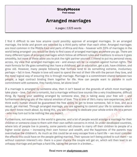 Arranged Marriage