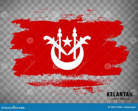 Flag Of Kelantan From Brush Strokes Flag State Kelantan Of Malaysia