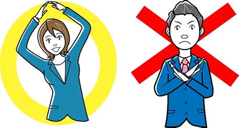 라운드 버튼 게스트를 만드는 사업가와 사업가의 클립 아트 거절하기에 대한 스톡 벡터 아트 및 기타 이미지 거절하기 동조
