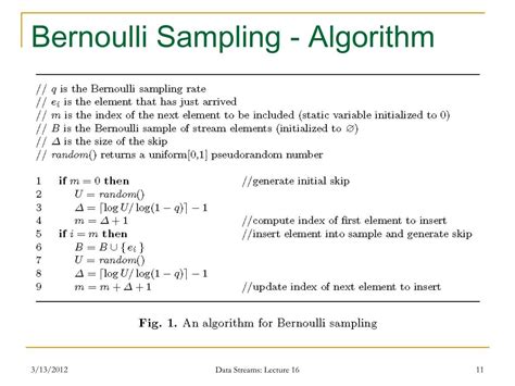 Ppt Cs 410510 Data Streams Lecture 16 Data Stream Sampling Basic