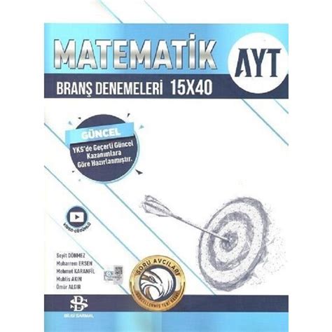 Bilgi Sarmal Yayınları AYT Matematik 15 x 40 Branş Kitabı