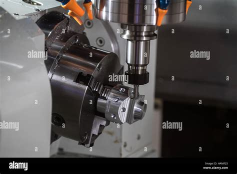 CNC Turning Center Stock Photo Alamy
