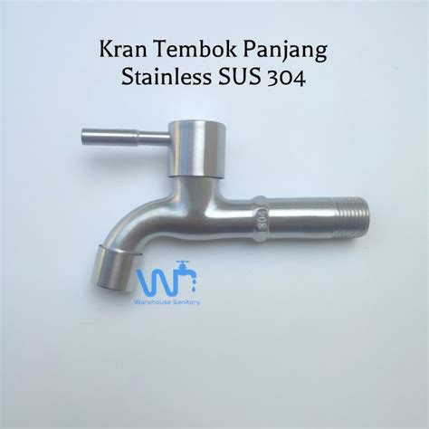 Jual Kran Tembok Taman Panjang Kran Air Kamar Mandi Stainless SUS 304