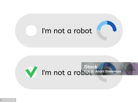template for entering captcha im not a robot stock illustration