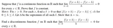 solved suppose that f is a continuous function on r such