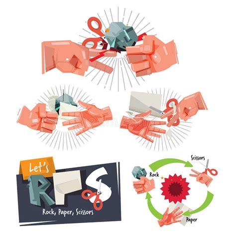 Rock Paper Scissors Game Stock Illustrations 311 Rock Paper Scissors