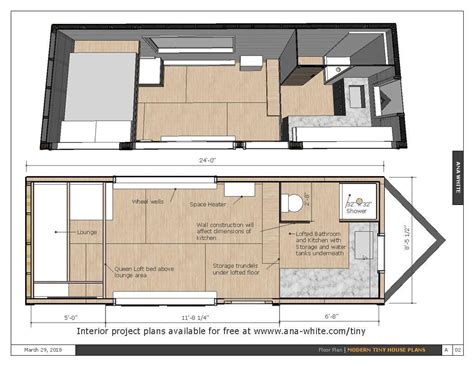Dans cette tiny house de m le lit descend ou monte à votre choix plan inclus