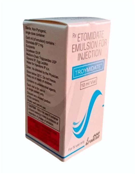 Etomidate Emulsion For Injection Strength 20 Mg 10 Ml At Rs 300 Vial In Ahmedabad