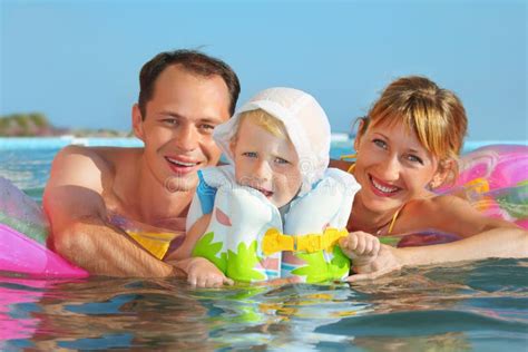 Girl In Bathing Suit And Swimming Goggles Stands Stock Image Image Of